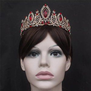 Accessories | Red Ruby Tiara Crown Princess Queen Headdress Bridgerton ...